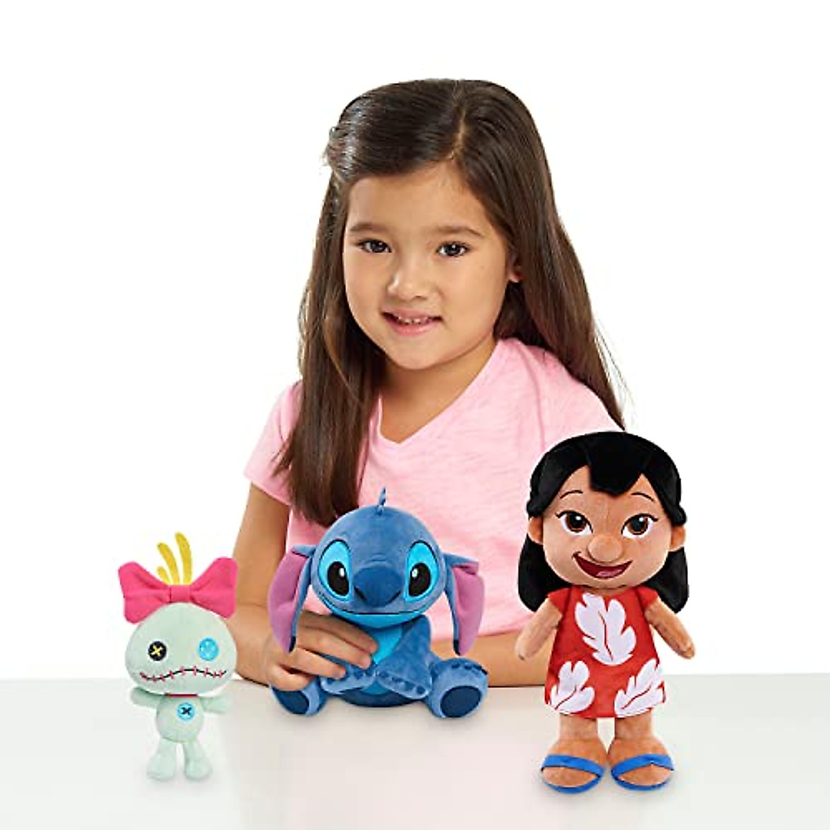 Disney Stitch Plush Stuffed Animal 3-piece Set, Lilo, Stitch, and Scrump, Soft Plushies, Kids Toys for Ages 0+ by Just Play