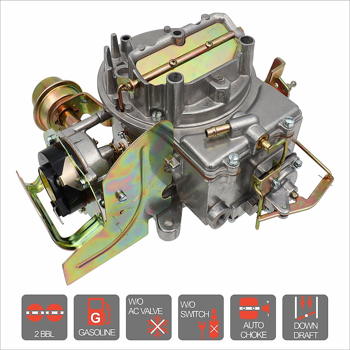 2 Barrel Carburetor 2100 2150 Carburetor For Ford 289 302 351 Carb F100 F250 F350 360 Cu Jeep Engine Mustang Replace for Motorcraft/Autolite 2100 2150 Carburetor with Electric Choke