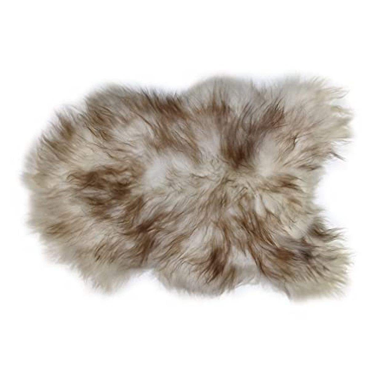 Home Collezione by Salvani Genuine Icelandic Sheepskin Rug Throw (Shade of Brown) 24"x36"