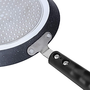 Beufee Frying Pans, Non Stick Mini Induction Pan for Crepes and Pancakes Crepe Pan Fry Pan Egg Pan Omelet Pans for Home Restaurant Kitchen(M)