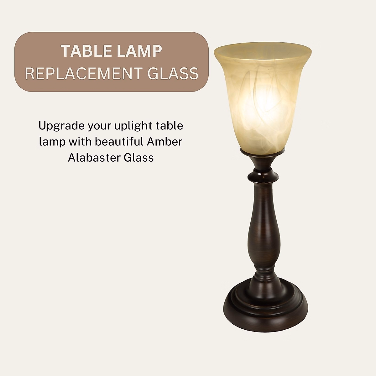 LIGHTACCENTS Alabaster Glass Pendant Light Shade - Farmhouse Style Chandelier Shades, 6"x6", Socket Nut Compatible - Upgrade Pendants, Wall Vanities, Lamps - Pendant Lamp Shade Replacement