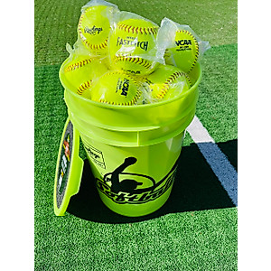 Rawlings | NC12BB Fastpitch Softballs & Bucket | 12" | 18 Count