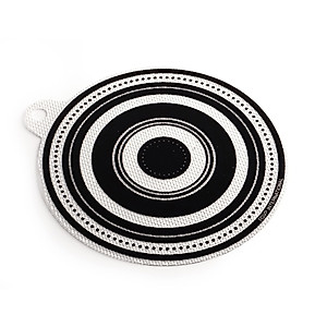 RSVP International Silicone Multi-Purpose Kitchen Tool Jar Opener/Non Skid Pad for Mixing Bowls, 6.5" Round, Black