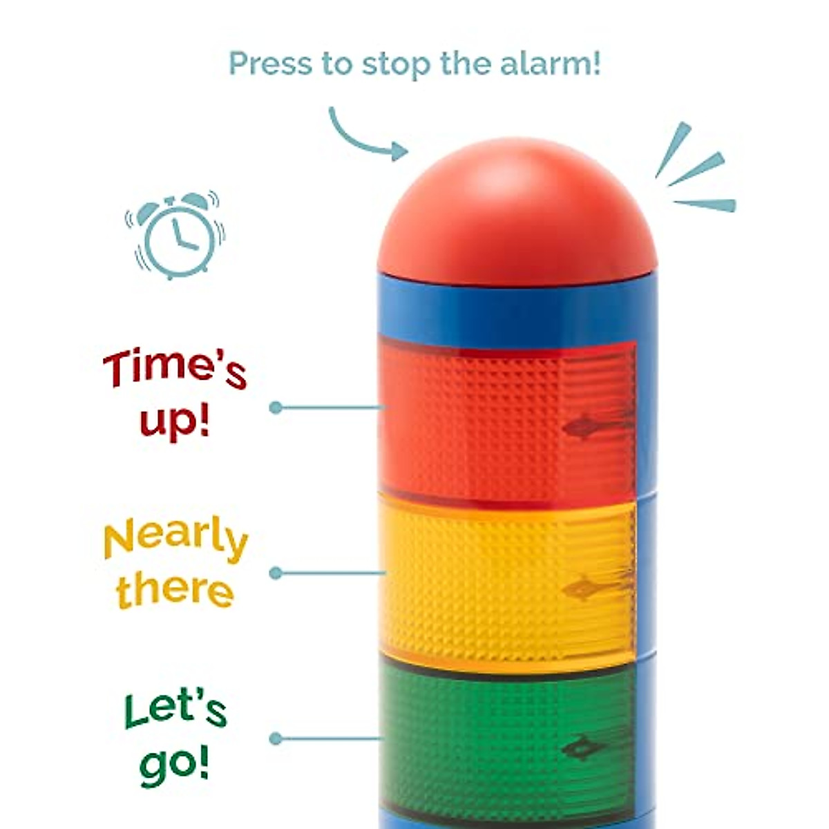 Kadams Visual Timer for Kids with Audio Alarm - Traffic Light Alarm for Kids, Teachers, Classroom, Home, Time Management Tool with Light Timer, 24hr Countdown, Pause Function, Auto Timer - Blue