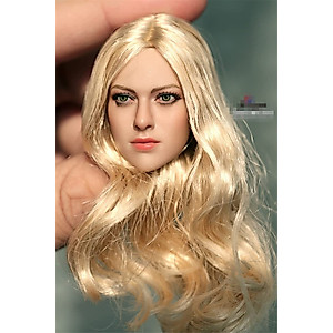 1/6 Scale Female Blonde Hair Head Sculpt Carving for 12inches Action Figure Doll Toy