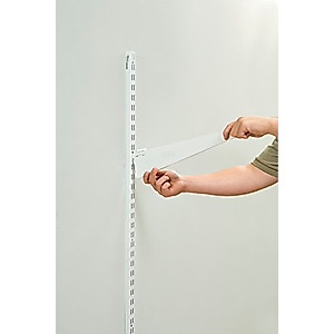 Rubbermaid Twin Track System Bracket, 14.5", White, Adjustable Custom Closet Organization, Heavy Duty