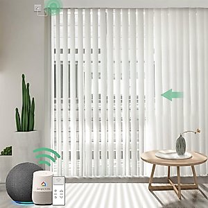 Yoolax Motorized Vertical Sheer Shade Compatible with Alexa (White)