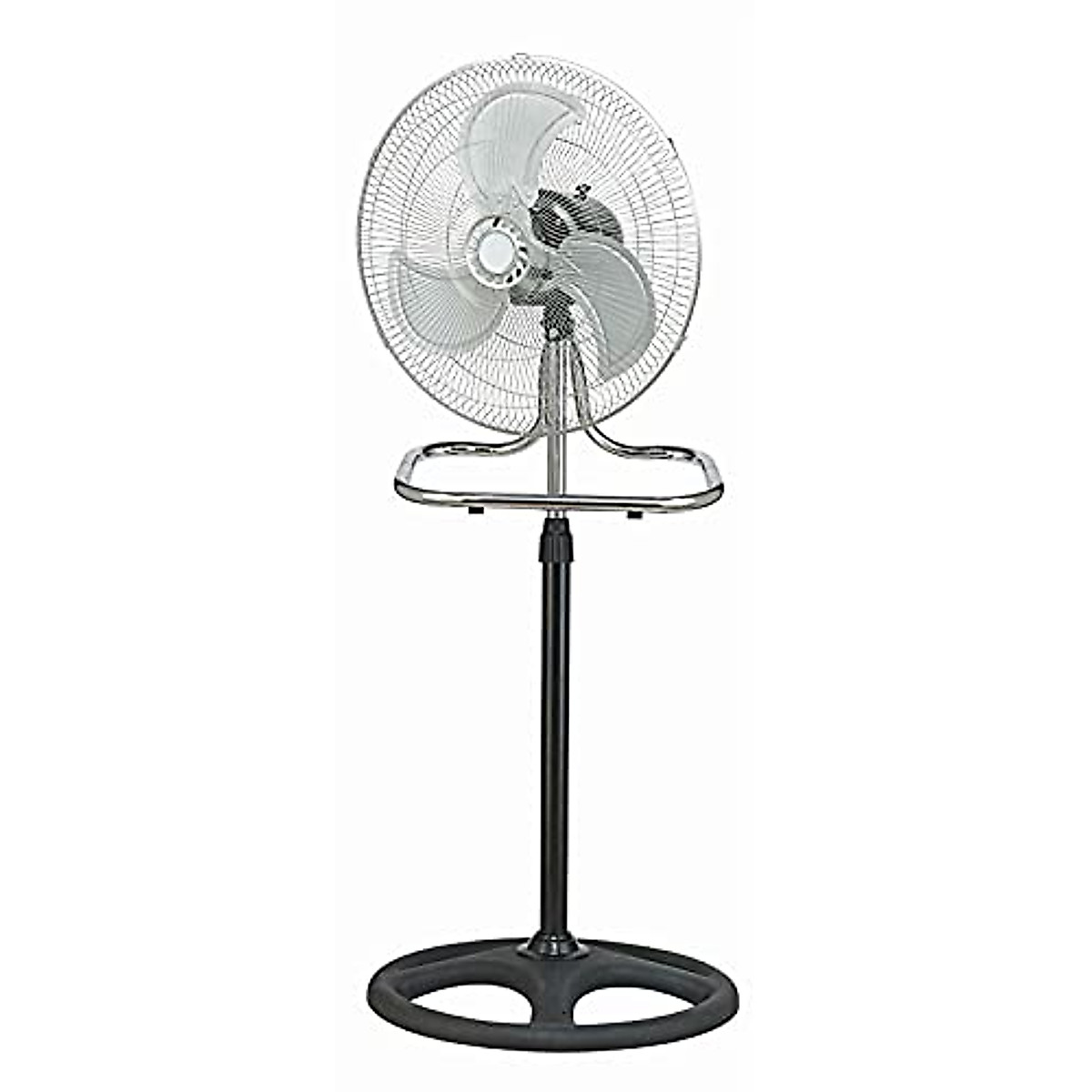 PrimeTrendz 3 in 1 (Stand + Desk + Wall Fan) High Velocity 18 Inch Industrial Grade Floor Stand Mount Oscillating Blower Fan