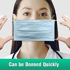 EG ECOGUARD Masks Made in USA, ASTM Level 3 Disposable Medical Grade Procedure Face Mask for Protection, 3-Ply EcoGuard B with Earloop, 50 Pack (Model No.: ECO01)