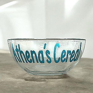 Personalized Ice Cream Bowl, Glass Dessert Dish Gift for Dad Grandpa Kids, Cereal Snacks