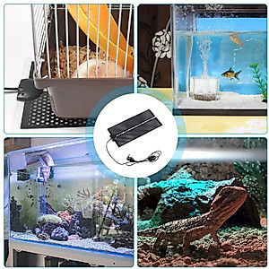 KABASI Reptile Heating Pad with Temperature Adjustment, 14W Waterproof Reptile Heat Mat Under Tank Pad for Reptiles Tortoise Snakes Lizard Gecko Hermit Crab Turtle Amphibians, 11x11 in