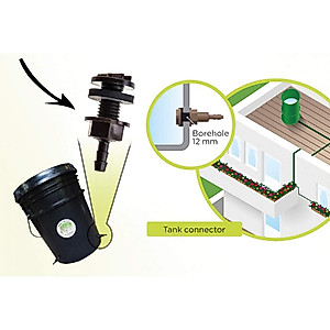 Thru-Hull Tank Connector - Bulkhead Fitting to 8mm (1, 8mm)