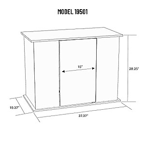 Aquatic Fundamentals, 50/65 Gallon Wood Aquarium Stand, 37.37" L x 19.37" W, Black
