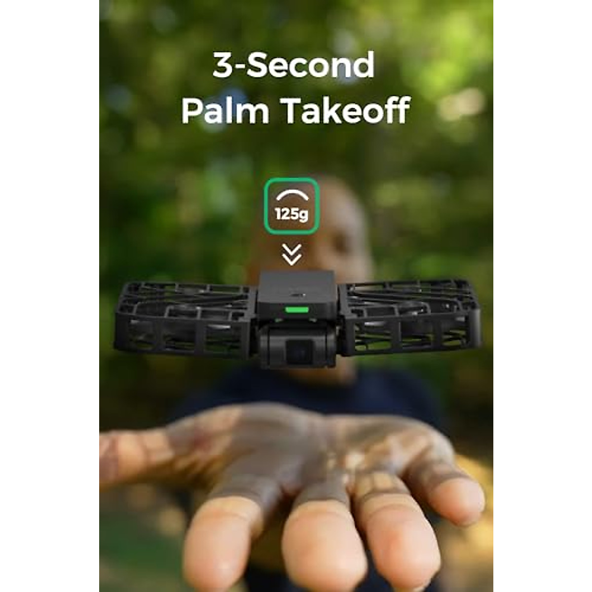 HOVERAir X1 Drone with Camera, Self-Flying Camera Drone with Follow Me Mode, Foldable Mini Drone with HDR Video Capture, Palm Takeoff, Intelligent Flight Paths, Hands-Free Control Black (Combo)