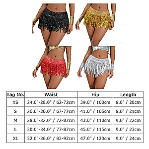 Rave Shorts for Women: Shiny Sequins Fringe Skirt Mini Skort Sparkle Booty Shorts Tassel Rave Skirts Skort Music Festival Bottoms Space Cowgirl Alien Costume Halloween Cosplay Outfit Silver Large