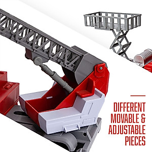 Altoi Fire Truck Toy for Kids and Toddlers- Kids Toy Trucks for Pretend Play- Fire Rescue Toy- Fire Fighting Truck Toys- Vehicle Toys