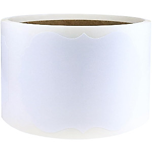 Christmas Gift Tags, 100 2” x 3” Custom Stickers for DIY Labeling (White)