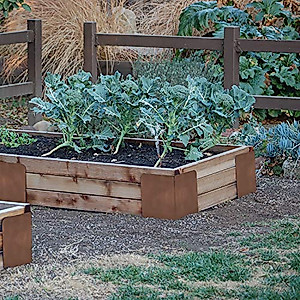 Garden Bloom 11029BL Instabrace Raised Garden Bed Corner Brackets, Brown