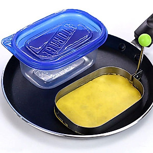 Egg Rings, Stainelss Steel Egg Cooking Rings, Rectangle Crumpet Ring Mold, Pancake Mold For Frying Eggs And Omelet(S)
