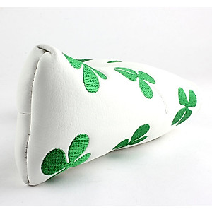 Baby flower Golf Green Clover Black Inside White Putter Cover Headcover For Scotty Cameron Ping blade