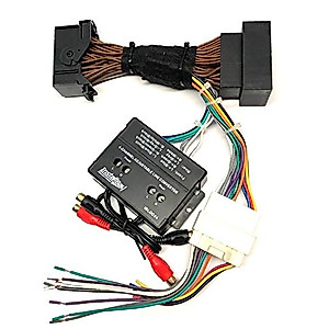 4 Channel Full System Add an Amp Amplifier Adapter Interface to Factory OEM Car Stereo Radio System for Select Chrysler Dodge Ram Vehicles - No Factory Premium Amp/Bose- Vehicles Listed Below