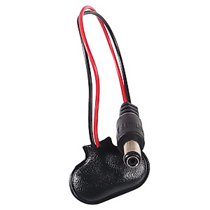 15pcs 9 V Battery Connectors T-Type 9 Volt Battery Clip with 2.1 x 5.5 mm Male DC Power Plug for 9V Battery Connector