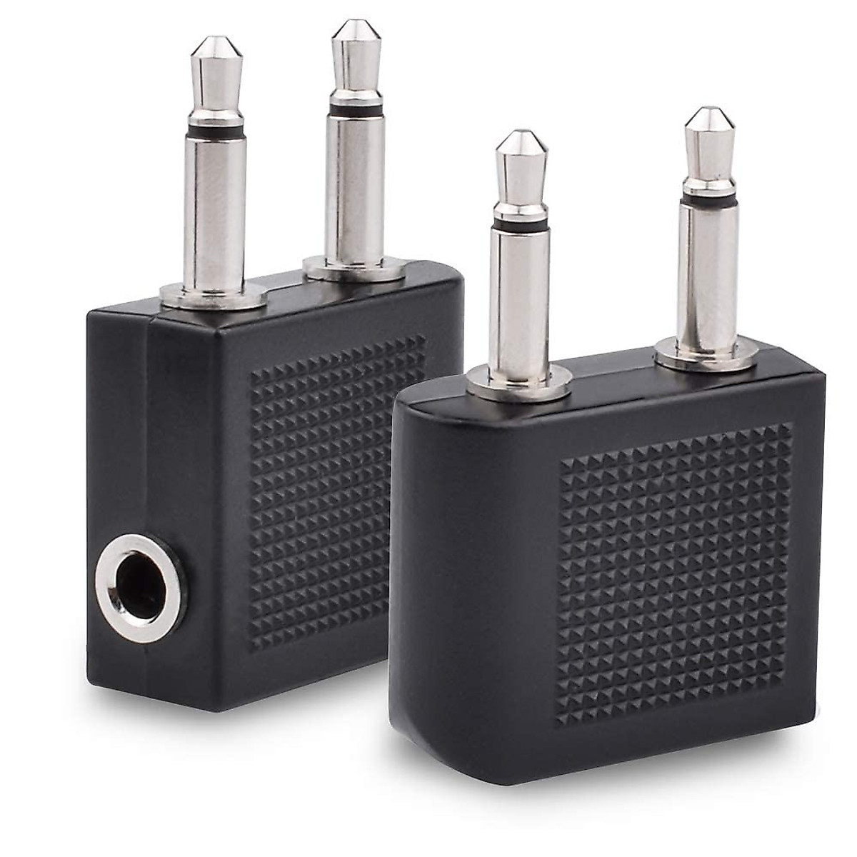 WH-1000XM4 Airplane Headphone Adapter Replacement for Sony WH-1000XM3 WH-1000XM2 MDR-1000X EX750NA Headphone-3.5mm Golden Plated Airline Earphone Adapter for in-Flight Entertainment System(2 Pack)