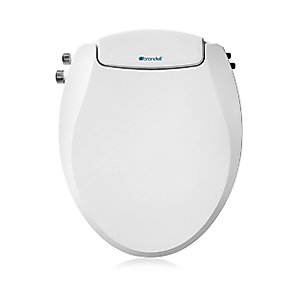 Brondell Swash Bidet Toilet Seat, Non-Electric, Dual Temperature, Fits Round Toilets, White – Dual Nozzle System – with Easy Installation