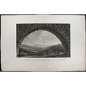 Vue de la grande Arcade de l'aqueduc de Baktché-Kieuï, et du vallon de Buyuk-Dèrè