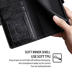 Fansipro Wallet Folio Case for Samsung Galaxy S9 Plus, Premium PU Leather Slim Fit Cover for Galaxy S9 Plus, 3 Card Slots, 1 Transparent Photo Frame Slot, Anti-Dirt, Black