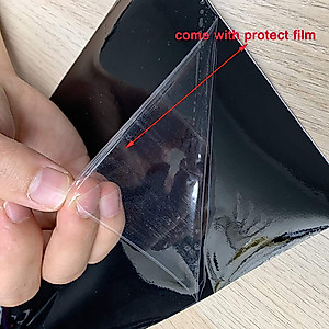 LZLRUN Free Tool Kit High Gloss Vinyl Wrap Kit for Black Out Chrome Delete Window Trim Door Trim (2Inches x 30Feet)