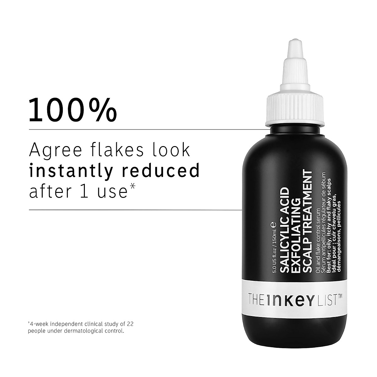 The INKEY List Salicylic Acid Exfoliating Scalp Treatment, Pre-Wash Salicylic Acid for Scalp, Helps Flaky, Itchy-Feeling Scalps and Hair Product Buildup, 5.07 fl oz