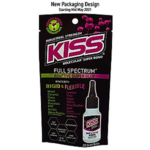KISS Molecular Super Bond, Rigid & Flexible, Waterproof, 20 Grams, Clear Super Glue
