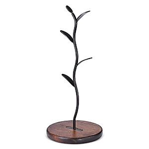 ALLCENER Mug Holder, Countertop Mug Tree, Coffee Mugs & Tea Cup Storage Rack, Coffee Counter Bar Accessory & Kitchen Organizer, Black (Single Row)