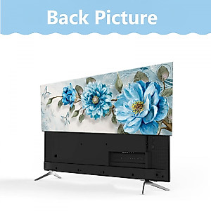 ZOLYA TV Cover TV Dust Cover 32-80 Inch Dustproof Sunscreen and Waterproof Television Display Protectors Universal LED/LCD Flat Curved Television Living Room Artistic Decoration
