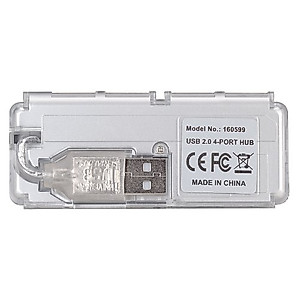 Manhattan 4-Port Hi-Speed USB Pocket Hub - Silver (160599)