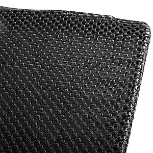 MOUNT-IT! Under Desk Privacy Panel for Sit Stand Workstations [41 Inches Wide], with Cable Management and Organizer Pockets, Modesty Desk Skirt for Home and Office (Black)