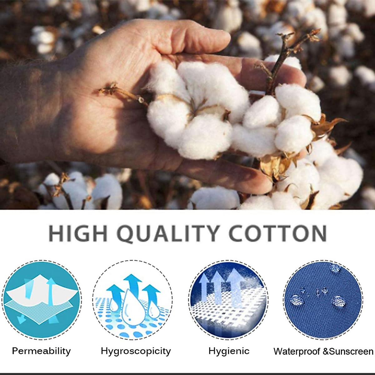 Srutirbo Waterproof Patio Lounge Chair Cushion, Indoor Outdoor Floral Printed Sun Lounger Pad Replacement with Ties, Rocking Chair Sofa Cushion Non-Slip High Back Chair Cushions, 66 Inch (Grey)