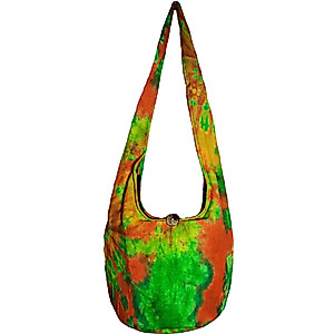 Lovely Creations Hippie Boho New Elephant Crossbody Bohemian Gypsy Sling Shoulder Bag Small Size (S White)