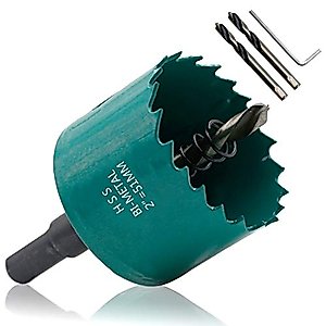 Qjaiune 51mm/2" Hole Saw BI-Metal Heavy Duty Hole Cutter for Wood Cornhole Boards Plastic Drywall Fiberboard