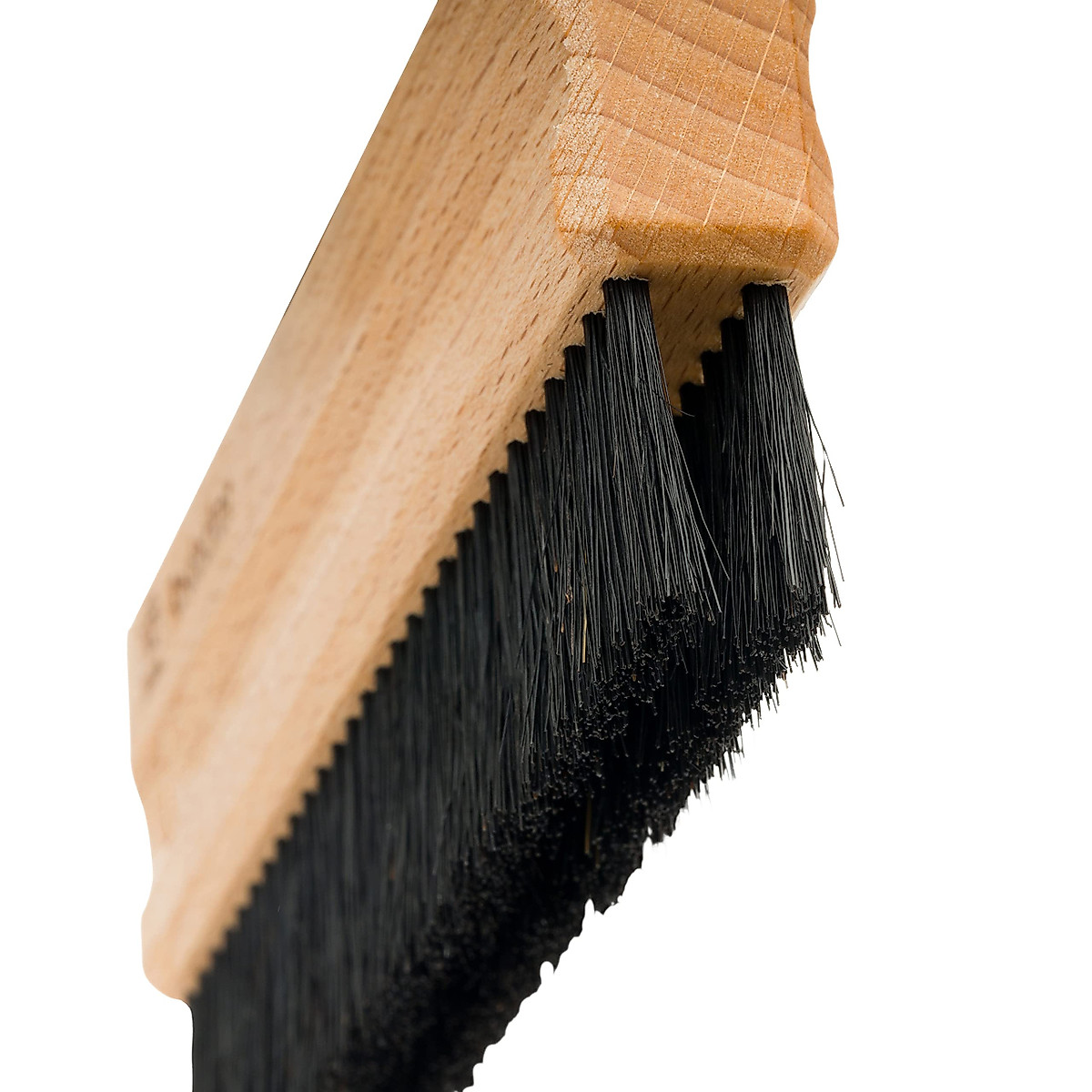 Redecker Fly Screen Brush, Stiff Pig Bristle, Oiled Beechwood Handle, Leather Hanging Loop, Made in Germany