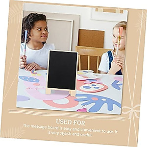 Toyvian 4 Pcs Small Blackboard Desk Topper Blackboard for Weddings Mini Message Blackboard Home Sign Place Cards Lackboard Wedding Decoration Display Board Cosplay Wooden Child Photo Board