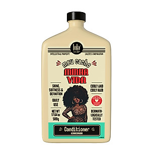 Lola From Rio - Meu Cacho Minha Vida - Hair Conditioner, Nourishes, Frizzy, Dehydrated, Brittle Curly Hair 17.6 Oz