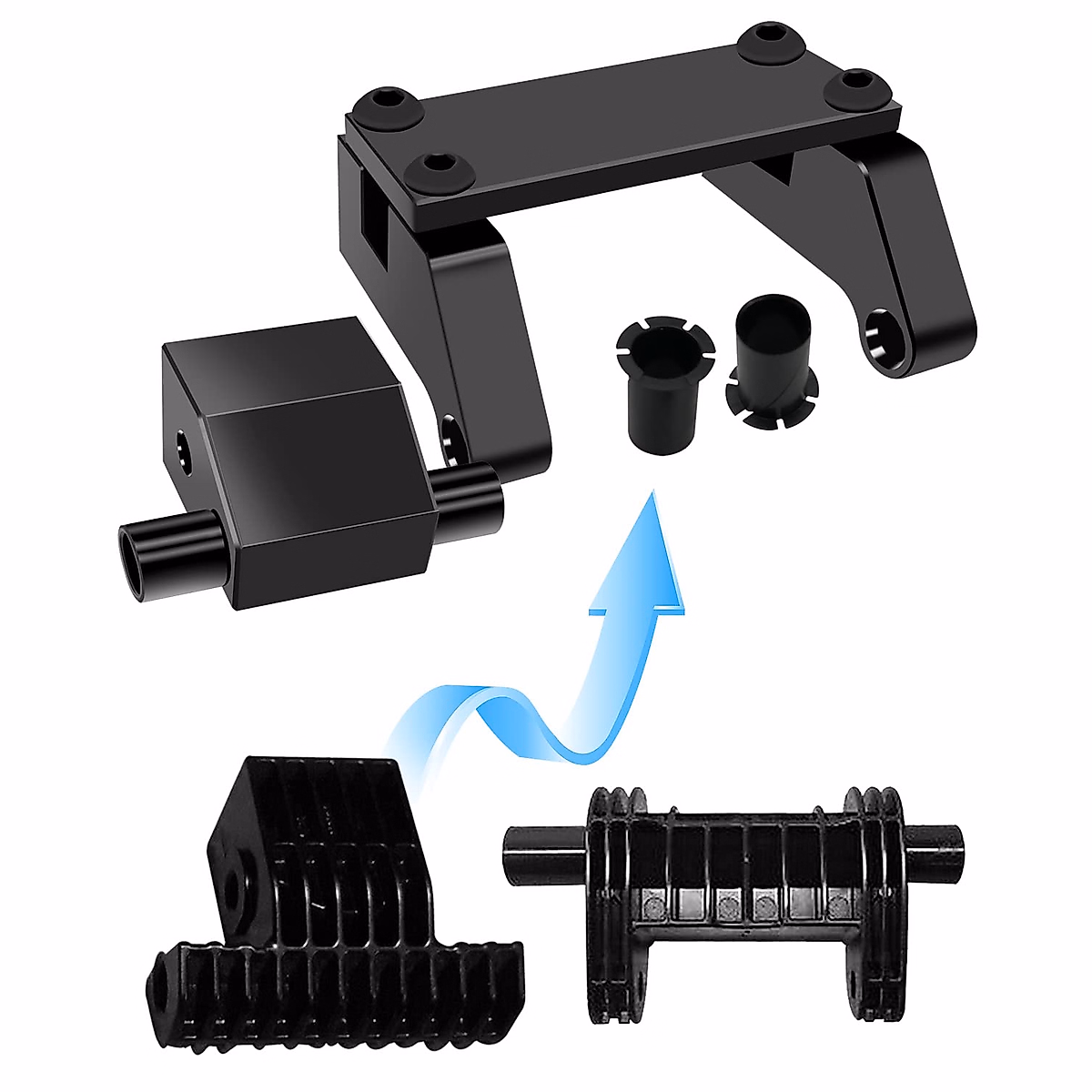 Metal Drive Toggle and Clevis Mount Fit for All La-Z-Boy LazyBoy Lazy Boy Power Recliners Chair, with 2pcs Plastic Split Bushings, Black
