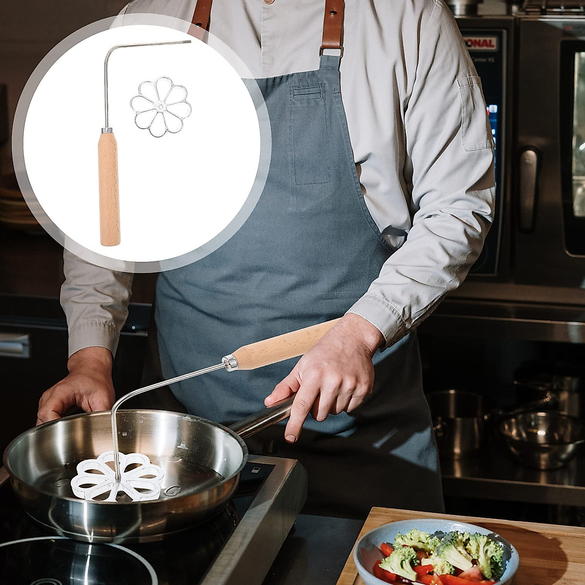 Tofficu Funnel Cake Ring Bunuelos Mold Rosette Timbale Set Aluminum Waffle Molds with Wooden Handle Bunuelera Mexicana de Molde Bunuelo Maker for Rosette Bunuelos Cookie Molde Para Gelatina