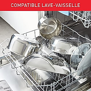 Tefal Comfort Max Stainless Steel 3 Piece Set (14cm Milkpan, 16/18cm Saucepans with Lids), Unique, Silver