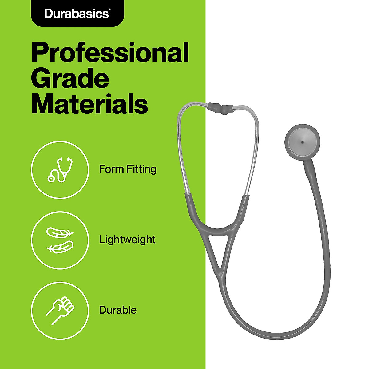 Durabasics Stethoscope Ear Tips Replacement for Littmann Stethoscopes - Compatible with Littman Ear Tips Replacement, Stethoscope Ear Pieces, Littmann Stethoscope Parts & Cardiology IV Parts - Grey