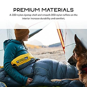 NEMO Sonic Down Mummy Sleeping Bag - Long - Goodnight Gray/Goldfinch