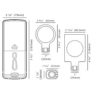 Lockly Access Touch, 3D Biometric Fingerprint Sensor, Retrofit Smart Lock, Turn Any Deadbolt Into a Smart Lock (Satin Nickel)