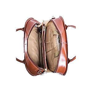 McKleinUSA Roseville W Series Leather Check-Point Friendly Briefcase, Brown (96644)